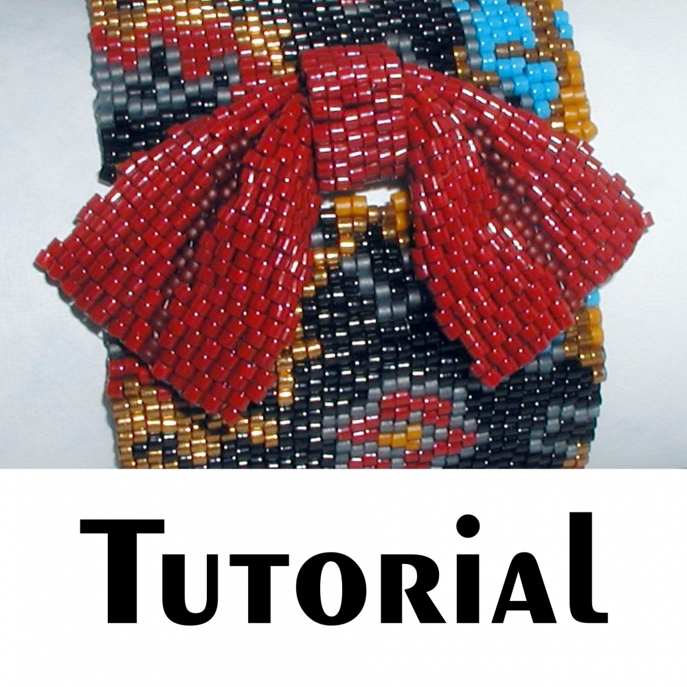 TUTORIAL Geisha Bow Sculpted Peyote PDF | Mikki Ferrugiaro Designs