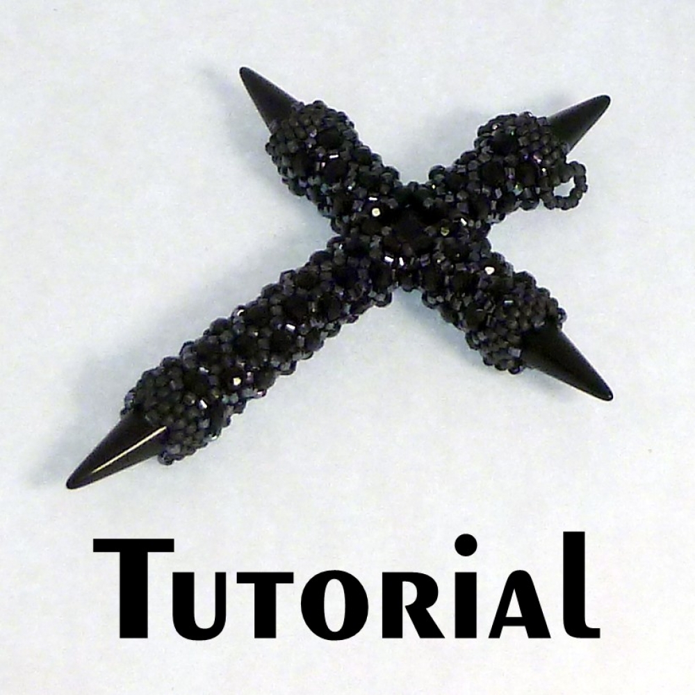 TUTORIAL Dark Shadow Cross Pendant with Golden Shadow Color-way | Mikki ...